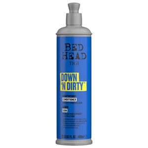 tigi bed head down n’ dirty lightweight conditioner for detox and repair 13.53 fl oz