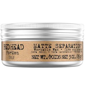 tigi bed head for men matte separation workable wax, 3 ounce