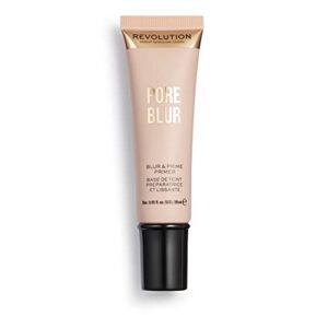 makeup revolution pore blur primer, pore minimizer cream, makeup primer with vitamin e to nourish skin, 0.95fl.oz/28ml