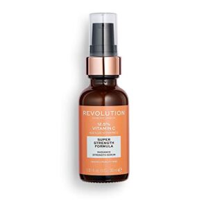 revolution skincare 12.5% vitamin c radiance serum, vitamin c serum for face, leaves skin radiant and provides protection, vegan & cruelty free, 30ml