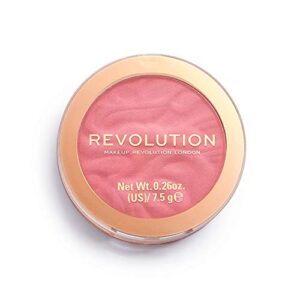 makeup revolution blusher reloaded, powder blush makeup, highly pigmented, all day wear, vegan & cruelty free, pink lady, 7.5g