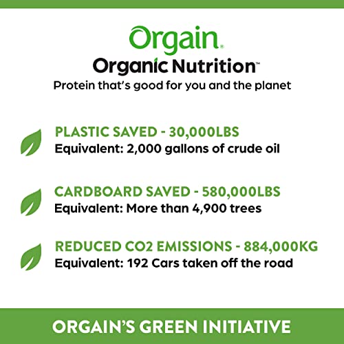 Orgain Organic Vegan Protein Powder, Creamy Chocolate Fudge - 21g of Plant Based Protein, Low Net Carbs, Non Dairy, Gluten Free, No Sugar Added, Soy Free, Kosher, Non-GMO, 2.03 Lb (Packaging May Vary)