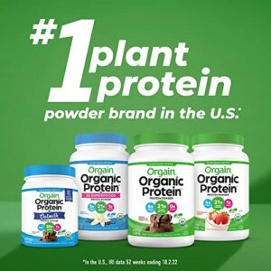 Orgain Organic Vegan Protein Powder, Vanilla Bean - 21g of Plant Based Protein, Low Net Carbs, Gluten Free, Lactose Free, No Sugar Added, Soy Free, Kosher, Non-GMO, 2.03 Lb