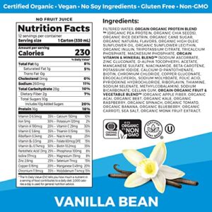 Orgain Organic Vegan Plant Based Nutritional Shake, Vanilla Bean - Meal Replacement, 16g Protein, 21 Vitamins & Minerals, Non Dairy, Gluten Free, Lactose Free, Kosher, Non-GMO, 11 Fl Oz (Pack of 12)