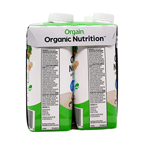 Orgain, Nutri Shake Sweet Vanilla Bean Organic, 11 Fl Oz, 4 Pack