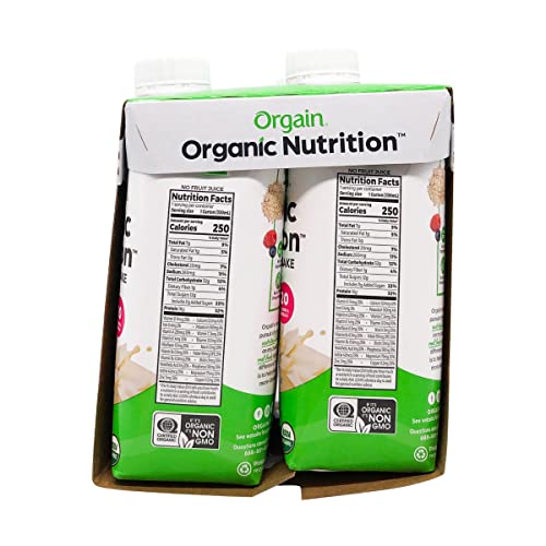 Orgain, Nutri Shake Sweet Vanilla Bean Organic, 11 Fl Oz, 4 Pack