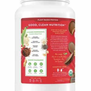 Orgain Organic Protein Powder Peanut Butter Cup, 2.74 lbs, 43.8 oz