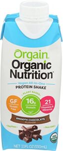 orgain shake sngle smth choc veg 11oz