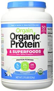 orgain organic protein and super foods, 2.70 pound