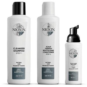 nioxin system kit 2, natural hair with light thinning, full size (3 month supply)