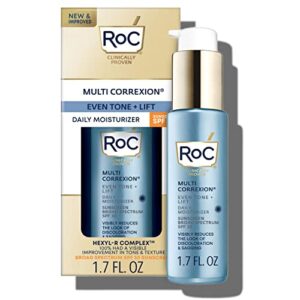 roc multi correxion 5 in 1 anti-aging daily face moisturizer with broad spectrum spf 30 & shea butter, skin care treatment for women & men, 1.7 ounces (packaging may vary)