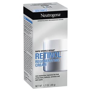 neutrogena rapid wrinkle repair retinol face moisturizer, daily anti-aging face cream with retinol & hyaluronic acid to fight fine lines, wrinkles, & dark spots, 1.7 oz