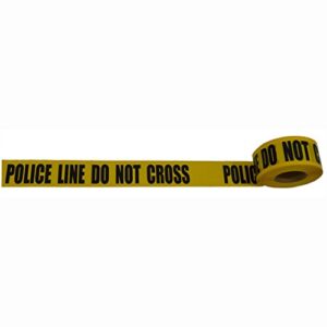 petra roc bt-police barricade tape 2 mil 3″ x 1000′, yellow/black printing, police line do not cross, yellow