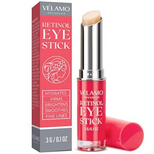 retinol eye stick, retinol eye cream for dark circles and puffiness, visible results in 3-4 weeks, under eye cream anti aging, eye brightener stick, eye cream for wrinkles, brightening eye cream for puffiness and bags under eyes, brightening eye balm redu