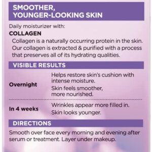 L'Oreal Paris Skincare Collagen Face Moisturizer, Day and Night Cream, Anti-Aging Face, Neck and Chest Cream to smooth skin and reduce wrinkles, 1.7 oz