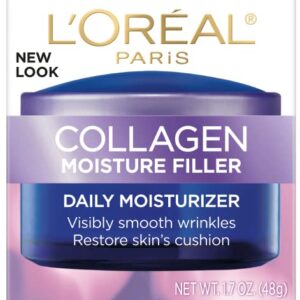 L'Oreal Paris Skincare Collagen Face Moisturizer, Day and Night Cream, Anti-Aging Face, Neck and Chest Cream to smooth skin and reduce wrinkles, 1.7 oz