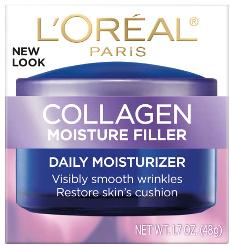 L'Oreal Paris Skincare Collagen Face Moisturizer, Day and Night Cream, Anti-Aging Face, Neck and Chest Cream to smooth skin and reduce wrinkles, 1.7 oz