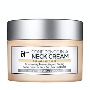 it cosmetics confidence in a neck cream – anti-aging & firming moisturizer – reduces the look of neck lines, tightens & smooths – with collagen & hyaluronic acid – 2.6 fl oz