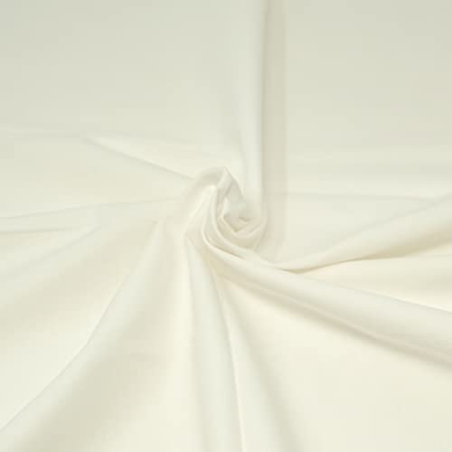 Roc-Lon 90" 100% Cotton Bleached Permanent Press, Cut by Yard, White