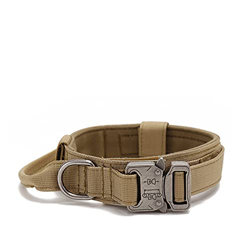 Tactical Dog Military Collar and Leash Set (Medium, Khaki)