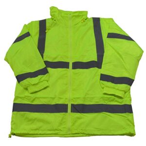 petra roc lwb-c3-xl ansi class 3 green wind breaker jacket, x-large, lime