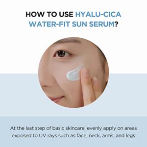 SKIN1004 Hyalu-CICA Water-fit Sun Serum 1.69 fl. oz(50ml) | Hydrating Formula | for Sensitive Skin | No White Cast