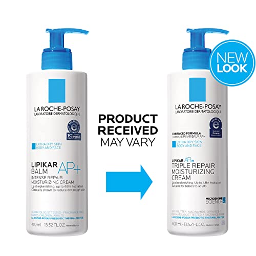 La Roche-Posay Lipikar Balm AP+ Intense Repair Body Lotion for Dry Skin, Body Cream with Shea Butter and Niacinamide, Moisturizer for Dry and Rough Skin, Sensitive Skin Safe, 13.52 Fl Oz (Pack of 1)