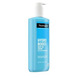 Neutrogena Hydro Boost Body Moisturizing Gel Cream with Hyaluronic Acid, Non-Greasy & Fast Absorbing, Lightweight Hydrating Body Lotion for Normal to Dry Skin, Paraben- & Dye-Free, 16 oz