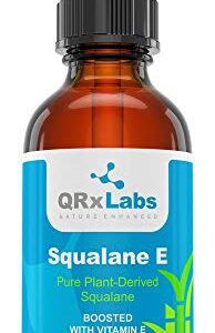 Pure Plant-Based Squalane Oil Boosted with Vitamin E (LARGE 2 oz) - Organic ECOCERT/USDA Certified Squalane Derived from Sugarcane - Best Moisturizer For Face, Body, Skin & Hair - 2 fl oz / 60 ml