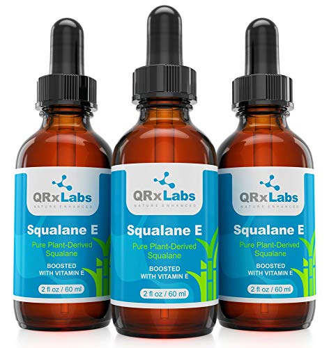 Pure Plant-Based Squalane Oil Boosted with Vitamin E (LARGE 2 oz) - Organic ECOCERT/USDA Certified Squalane Derived from Sugarcane - Best Moisturizer For Face, Body, Skin & Hair - 2 fl oz / 60 ml