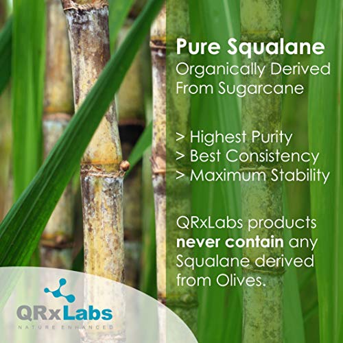 Pure Plant-Based Squalane Oil Boosted with Vitamin E (LARGE 2 oz) - Organic ECOCERT/USDA Certified Squalane Derived from Sugarcane - Best Moisturizer For Face, Body, Skin & Hair - 2 fl oz / 60 ml