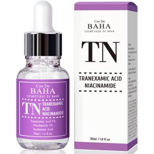 tranexamic acid 5% serum with niacinamide 5% for face/neck – helps to reduce the look of hyper-pigmentation, discoloration, dark spots, remover melasma, 1 fl oz