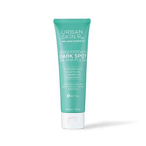 Urban Skin Rx BrighterDays Dark Spot 8% AHA Polish | Facial Scrub + Treatment Mask Exfoliates, Smoothes and Brightens the Look of Uneven Skin Tone. Formulated with Glycolic and Lactic Acid | 2.5 Oz