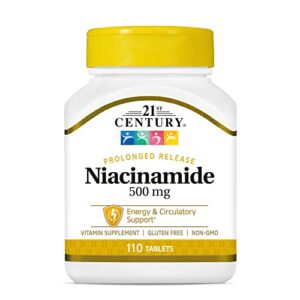 21st century niacinamide 500 mg prolonged release tablets, 110-count