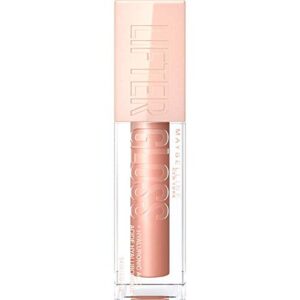 Maybelline Lifter Gloss, Hydrating Lip Gloss with Hyaluronic Acid, High Shine for Fuller Looking Lips, XL Wand, Stone, Rosey Neutral, 0.18 Ounce