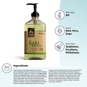 The Right to Shower Sulfate Free Body Wash, Hope, Aloe Vera + Dewy Moss, 16 Fl Oz