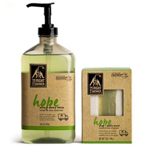 The Right to Shower Sulfate Free Body Wash, Hope, Aloe Vera + Dewy Moss, 16 Fl Oz