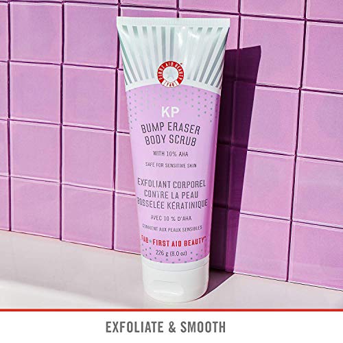 First Aid Beauty Bundle: KP Bump Eraser Body Scrub with 10% AHA and Ultra Repair Cream Intense Hydration Moisturizer