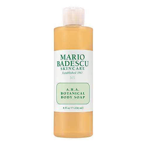 Mario Badescu AHA Botanical Body Wash Moisturizing, Clarifying and Gentle Exfoliating Body Wash for Brighter, Softer and Smoother Skin, Body Soap Infused with Glycolic Acid & Fruit Enzymes, 8 Fl Oz