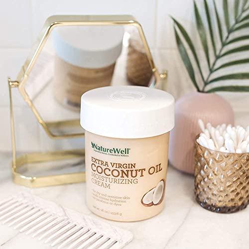 NatureWell Retinol + Coconut Oil Bundle, Retinol Advanced Moisturizer (16 Oz) + Extra Virgin Coconut Oil Moisturizer (16 Oz), Non-Greasy, Ultimate Hydration, For Face & Body