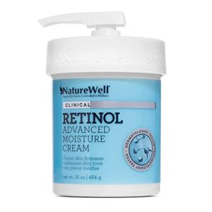 NatureWell Retinol + Coconut Oil Bundle, Retinol Advanced Moisturizer (16 Oz) + Extra Virgin Coconut Oil Moisturizer (16 Oz), Non-Greasy, Ultimate Hydration, For Face & Body