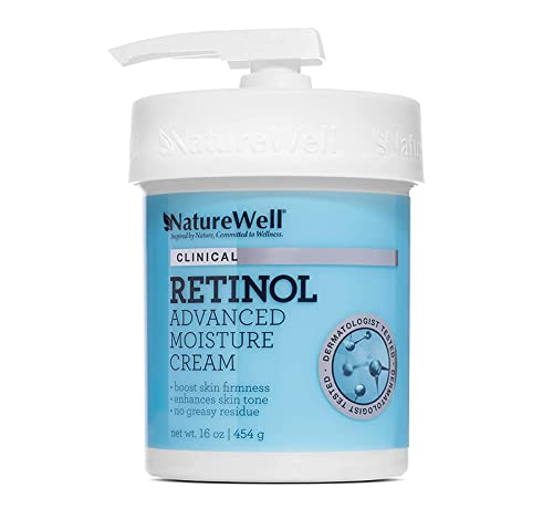 NatureWell Retinol + Coconut Oil Bundle, Retinol Advanced Moisturizer (16 Oz) + Extra Virgin Coconut Oil Moisturizer (16 Oz), Non-Greasy, Ultimate Hydration, For Face & Body