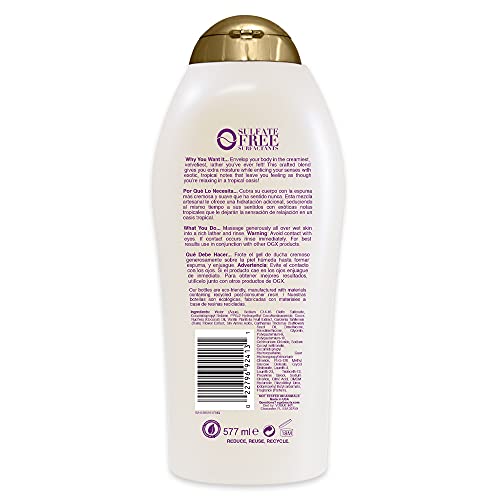 OGX Extra Creamy + Coconut Miracle Oil Ultra Moisture Body Wash, 19.5 Fl Oz