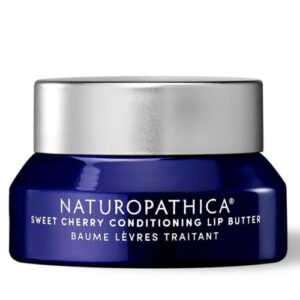 naturopathica sweet cherry conditioning lip butter – nourishing lip treatment w/pomegranate & jojoba – vegan, made in usa, 0.5 oz. (15 ml)