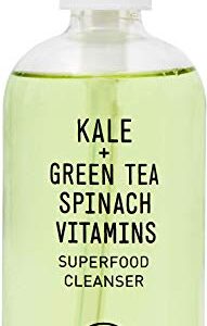 Youth To The People Kale + Green Tea Facial Cleanser - Gentle Superfood Blend of Spinach, Alfalfa, Vitamins C + E - Pore Minimizer, Makeup Remover & pH Balanced Gel Face Wash for Glowing Skin (8oz)