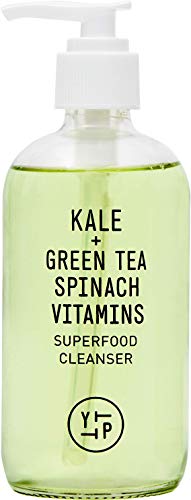 Youth To The People Kale + Green Tea Facial Cleanser - Gentle Superfood Blend of Spinach, Alfalfa, Vitamins C + E - Pore Minimizer, Makeup Remover & pH Balanced Gel Face Wash for Glowing Skin (8oz)