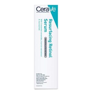 CeraVe Retinol Serum for Post-Acne Marks and Skin Texture | Pore Refining, Resurfacing, Brightening Facial Serum with Retinol and Niacinamide | Fragrance Free, Paraben Free & Non-Comedogenic| 1 Oz