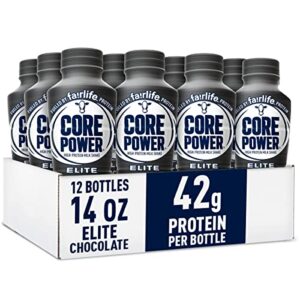 Fairlife Core Power Elite 42g High Protein Milk Shakes, Ready to Drink for Workout Recovery, Chocolate, 14 Fl Oz (Pack of 12)