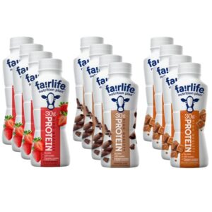 fairlife nutrition plan high protein shake variety pack sampler – 11.5 fl oz (12)