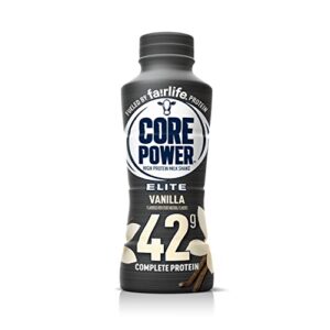 fairlife core power elite 42g high protein milk shake, ready to drink for workout recovery , vanilla, 14 fl oz (pack of 1)